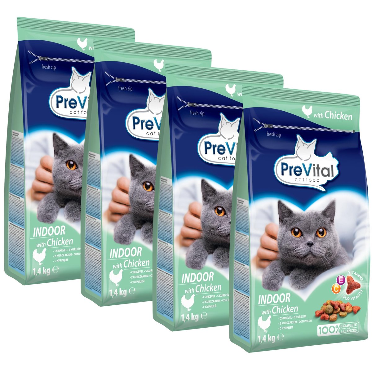 4X Prevital Dla Kotów Adult Indoor 1,4Kg - Prevital | Sklep EMPIK.COM