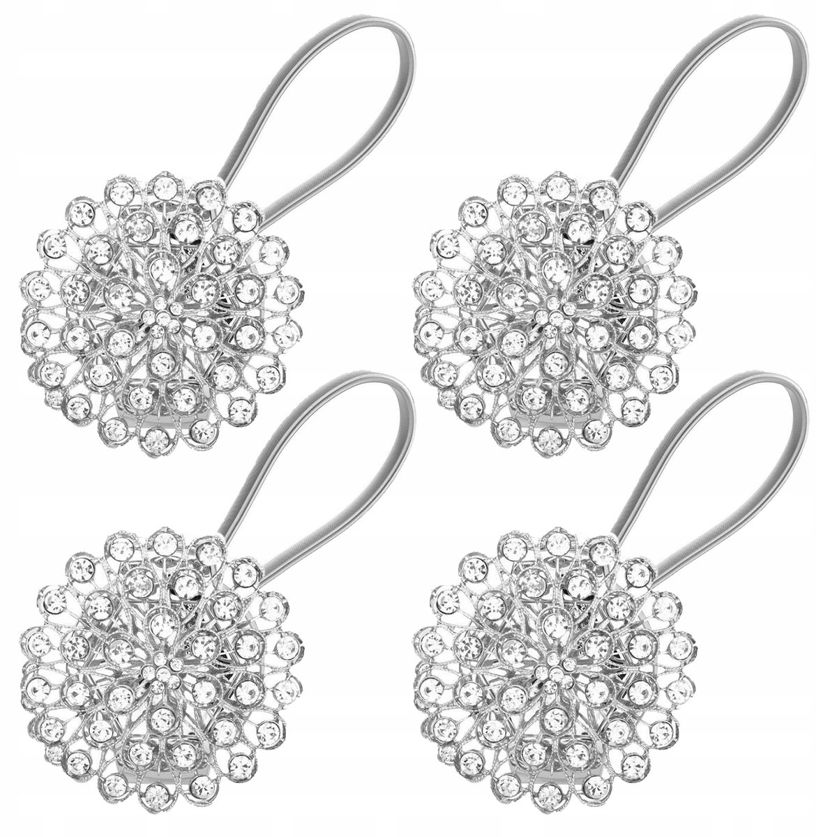 4x Spinka klamra z kryształkami na magnes do firan,zasłon XXL - Inna marka | Sklep EMPIK.COM