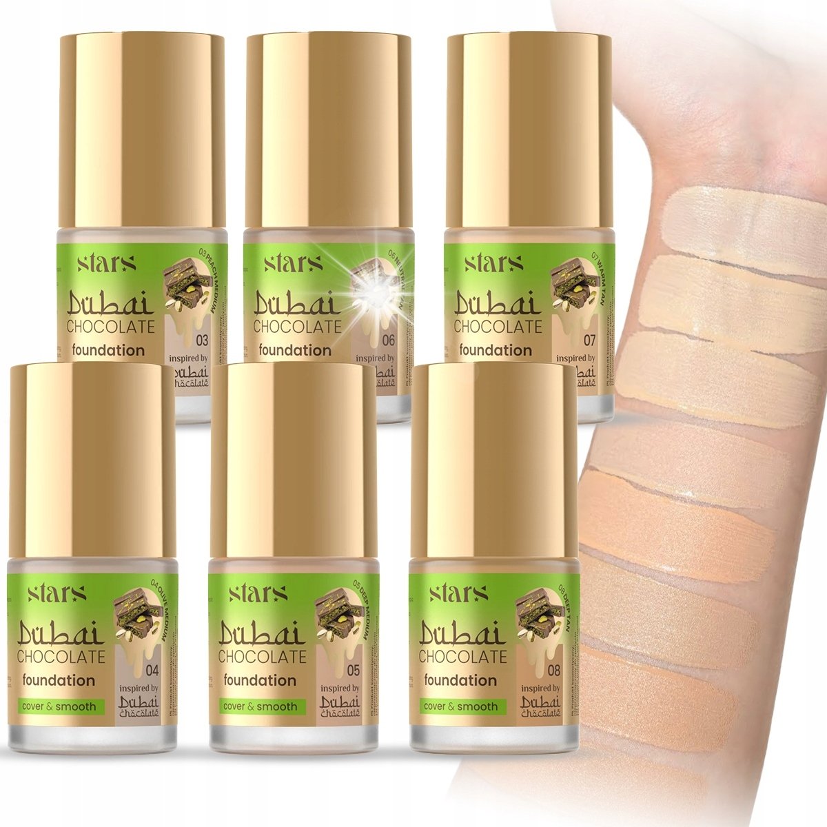 5+1 Stars from the star Podkład fluid do twarzy Dubai Chocolate DO WYBORU | Sklep EMPIK.COM