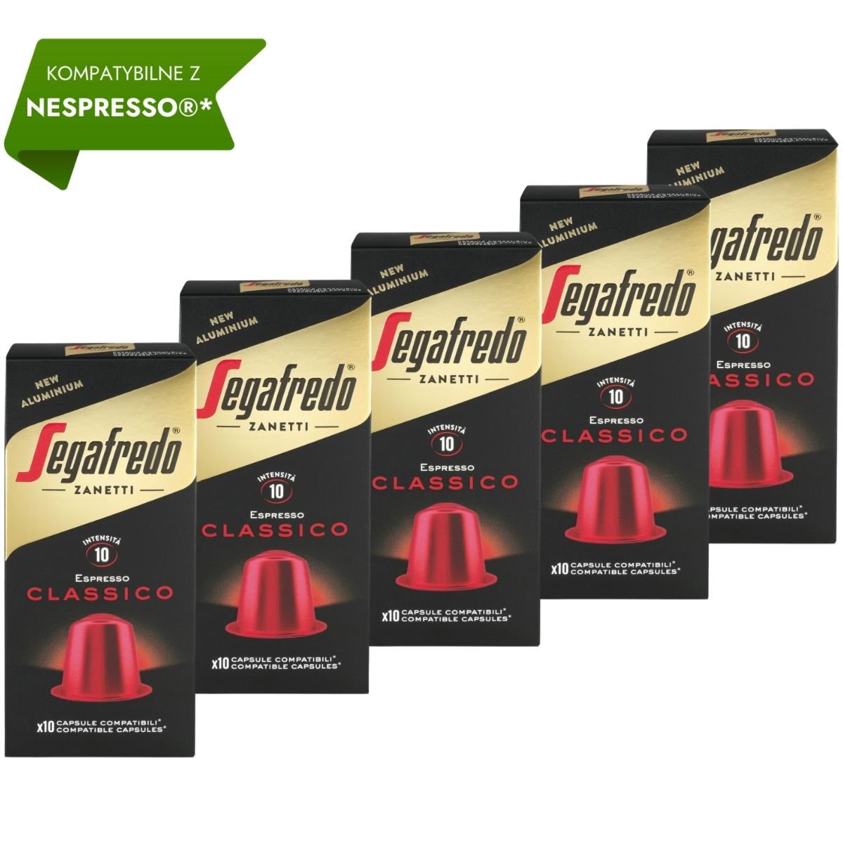 50 kapsułek aluminiowych kompatybilnych z Nespresso® Segafredo Classico ...