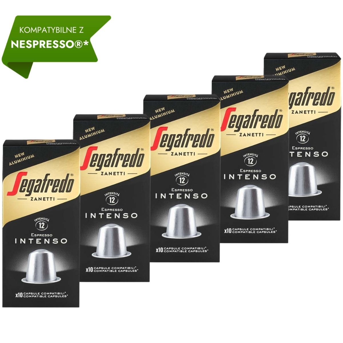 50 kapsułek aluminiowych kompatybilnych z Nespresso® Segafredo Intenso ...