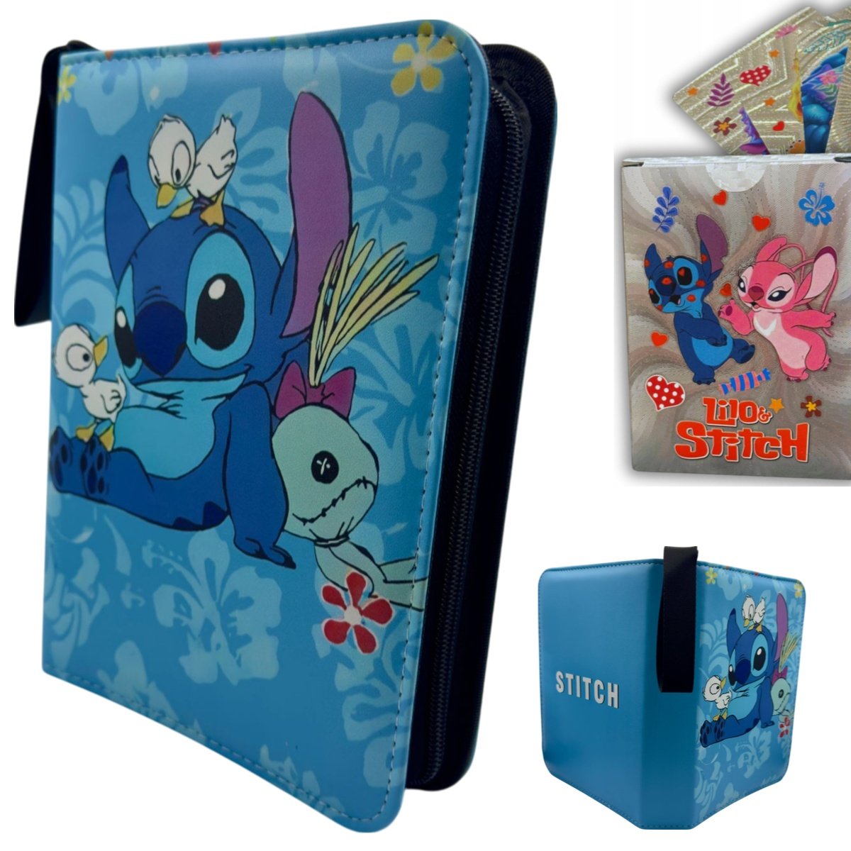 55 Srebrnych Kart + Album Na 400 Kart Lilo I Stich Klaser Segregator ...