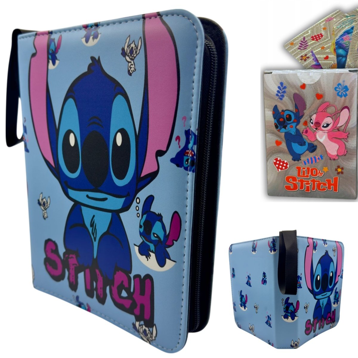55 Srebrnych Kart + Album Na 400 Kart Lilo I Stich Klaser Segregator ...