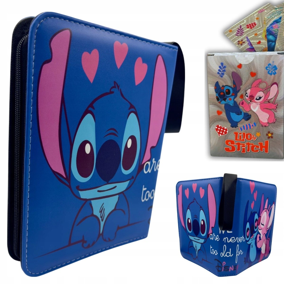 55 Srebrnych Kart + Album Na 400 Kart Lilo I Stich Klaser Segregator ...