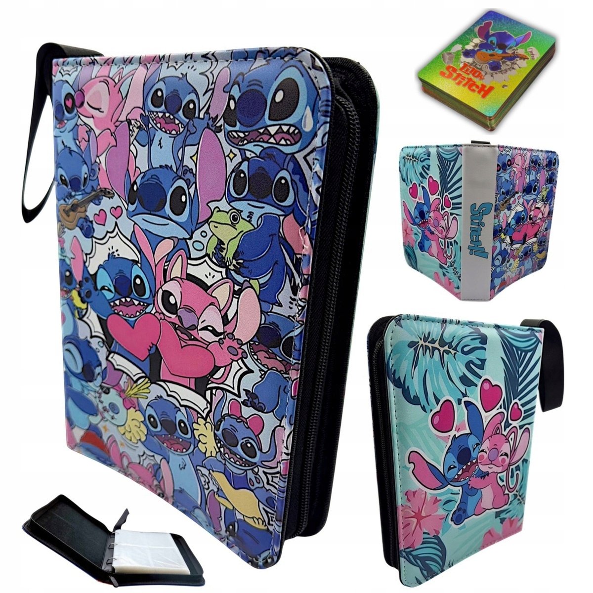 55 Tęczowych Kart + Album Na 400 Kart Lilo I Stich Klaser Segregator ...