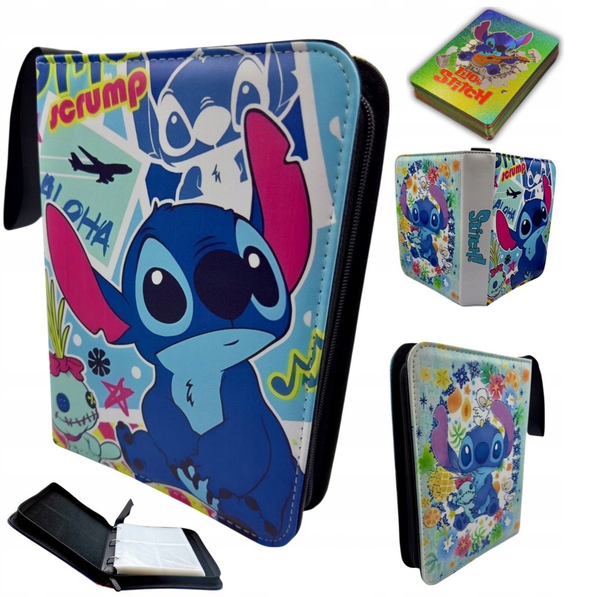 55 Tęczowych Kart + Album Na 400 Kart Lilo I Stich Klaser Segregator ...