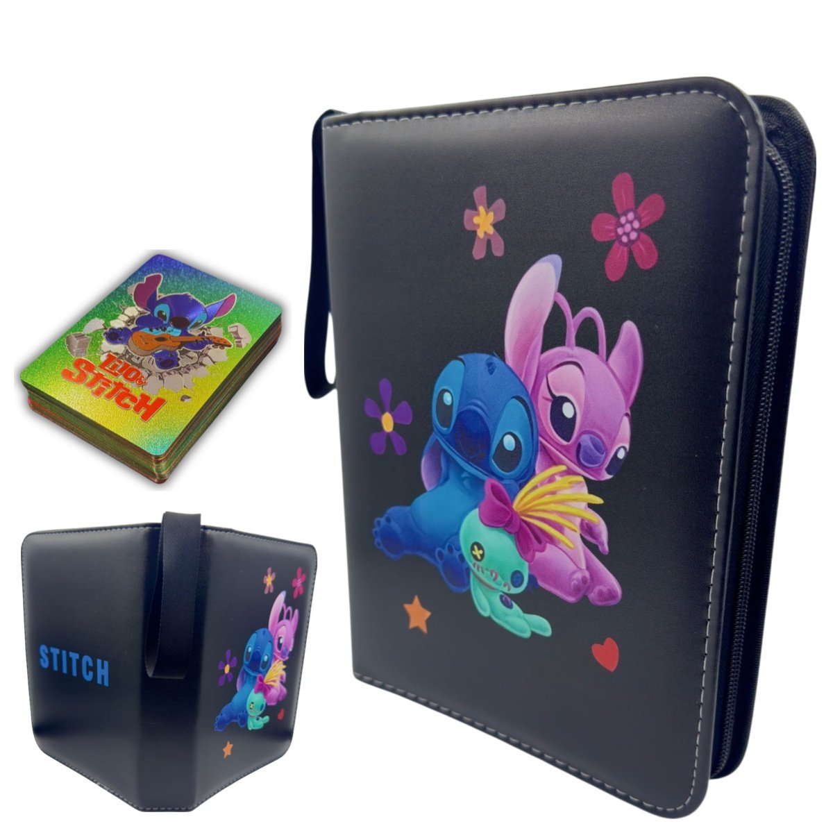 55 Tęczowych Kart + Album Na 400 Kart Lilo I Stich Klaser Segregator ...