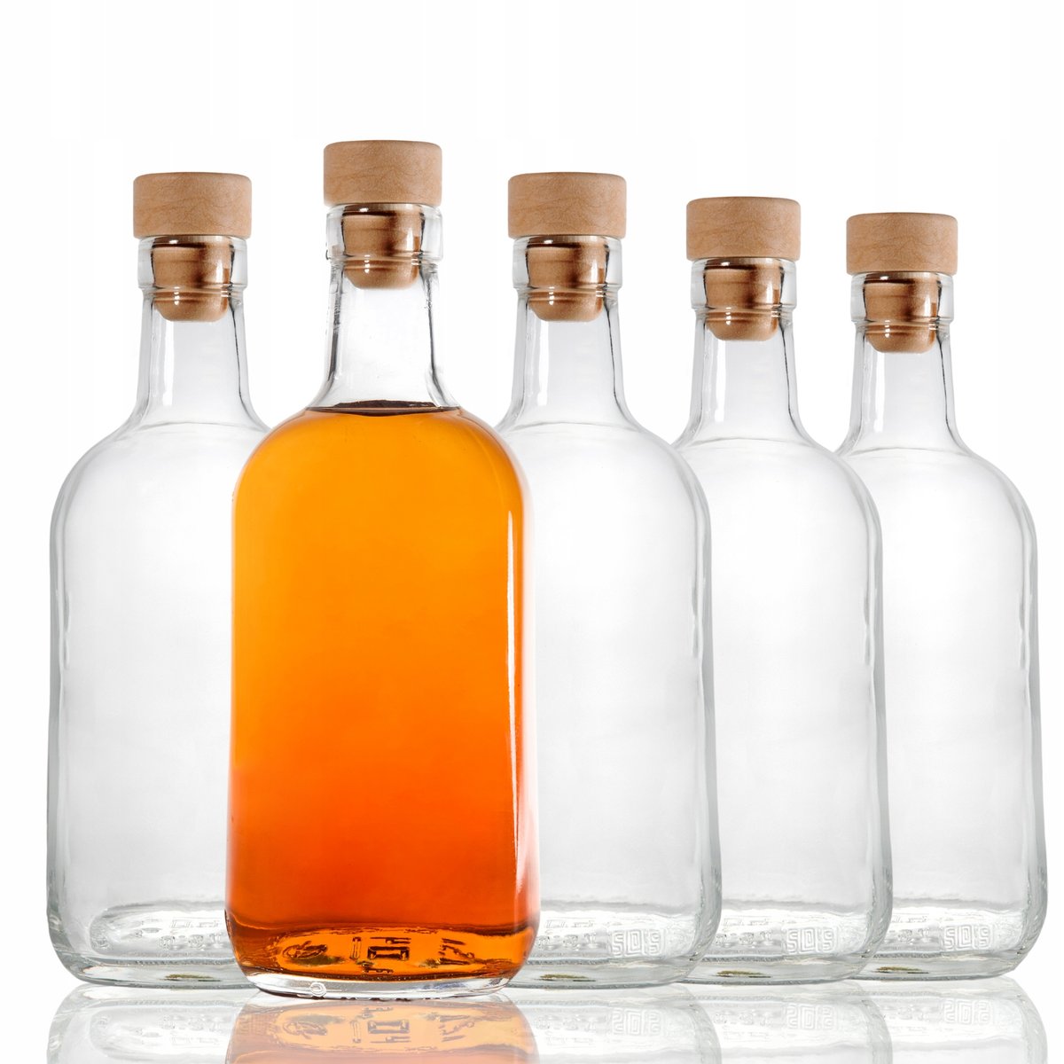 5x butelka ozdobna na domowy trunek nalewki wódki smakowe sok elegant ...