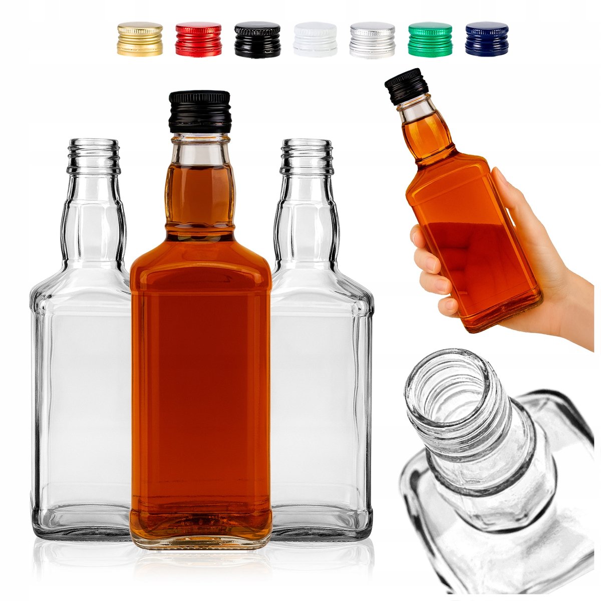 5x BUTELKI DANIELS na whisky brandy nalewki bimber wódkę alkohol 0,5 ...