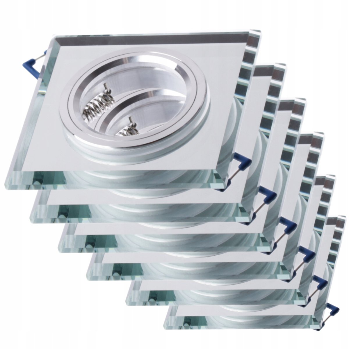 6 x Oprawa halogenowa szklana kwadrat MR16 GU10 - NNLED | Sklep EMPIK.COM