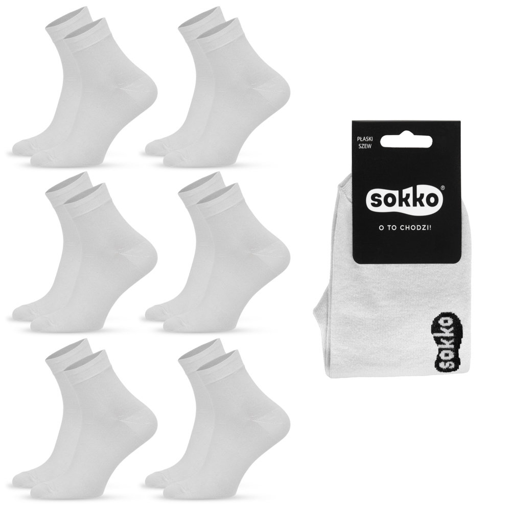 6X SOKKO SKARPETKI MĘSKIE BAMBUSOWE 3/4 ZA KOSTKĘ - SM6-S62-POP-45-47 ...