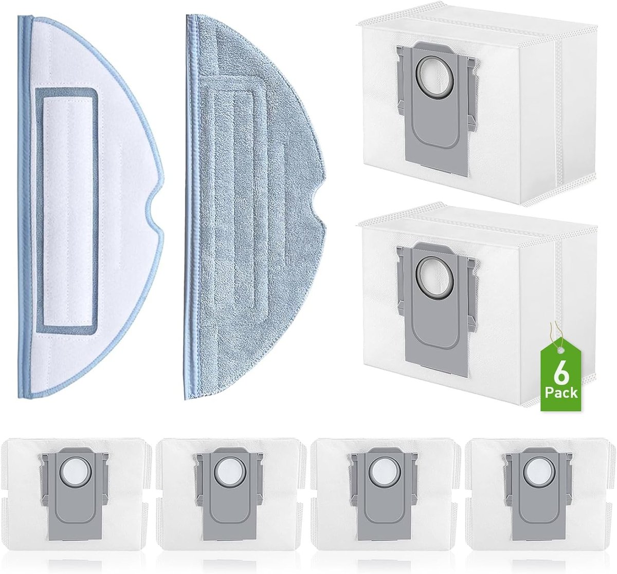 6xWORKI DO ODKURZACZA 2x SCIERECZKI ROBOROCK S7 MaxV Ultra/ S7 PRO ...