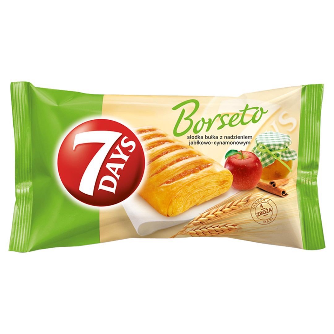 7 Days Borseto Słodka bułka z nadzieniem jabłkowo-cynamonowym 80 g ...