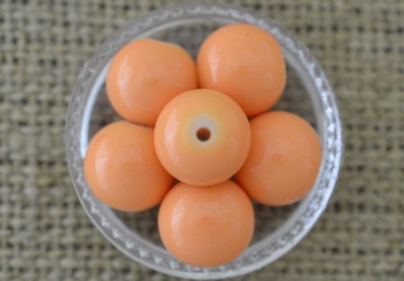 [70121] Koralik gładka 10mm brzoskwiniowa 4szt - Inna marka | Sklep ...