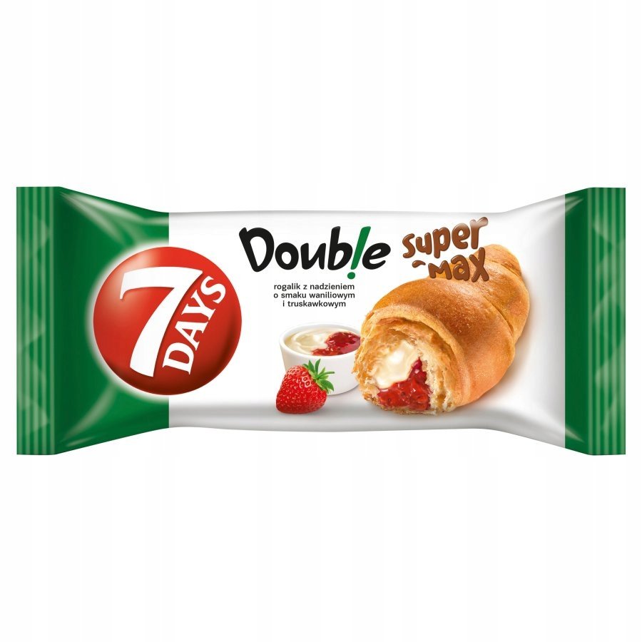 7Days Rogalik Double Vanilia -Strawberry 110G - | Sklep EMPIK.COM