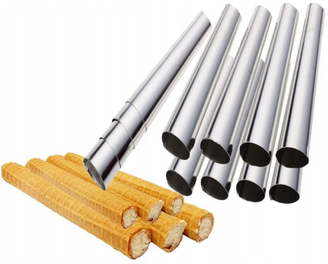 8x Foremki do rurek i ciastek 9mm blacha ocynkowana - Galicja | Sklep ...