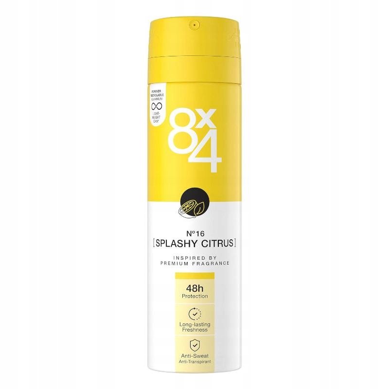 8x4 Dezodorant w sprayu N°16 ANTYPERSPIRANT Splashy Citrus 48h 150ml | Sklep EMPIK.COM