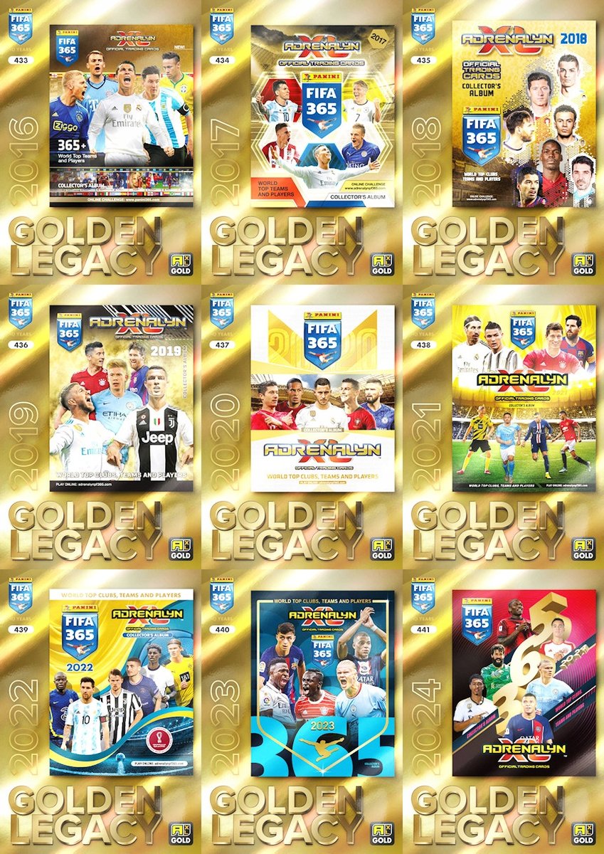 9 karty piłkarskie GOLDEN LEGACY komplet 2025 FIFA ZESTAW 433 - 441 SET ...