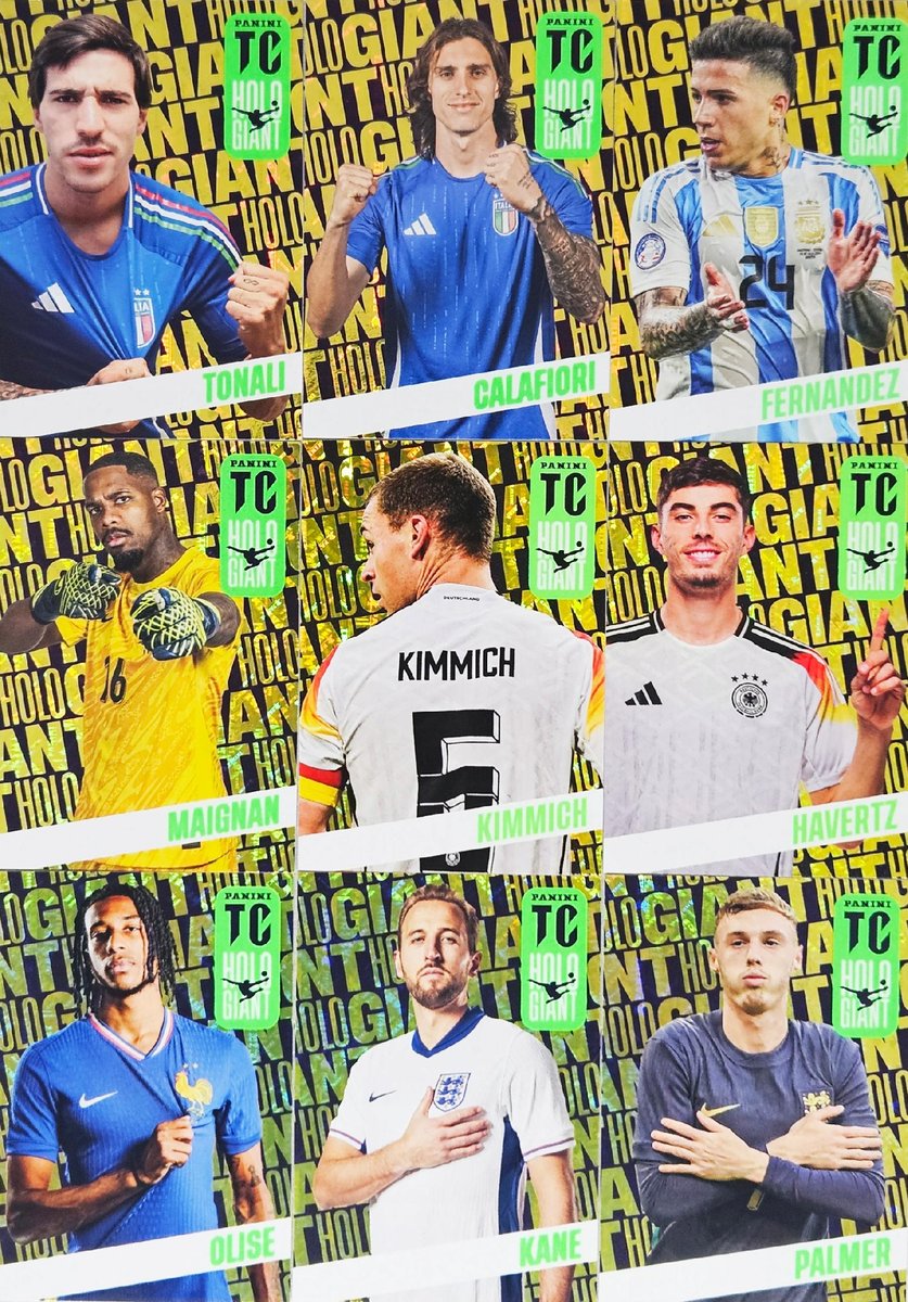 9x HOLO GIANT PANINI TOP CLASS 2025 Limited Giants KANE PALMER HAVERTZ ...