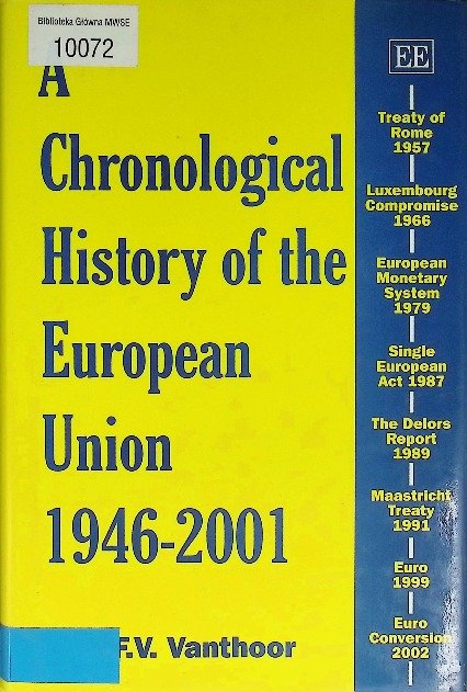 A Chronological History of the European Union 1946 2001 - Opracowanie ...