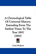 A Chronological Table of Universal History: Extending from the Earliest ...