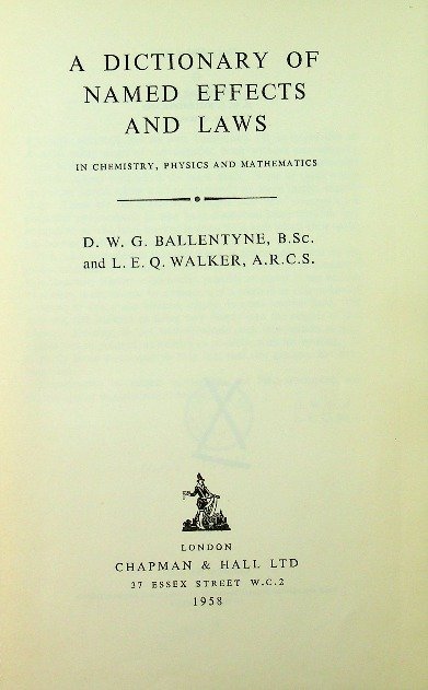 A dictionary of named effects and laws - W opisie | Książka w Empik