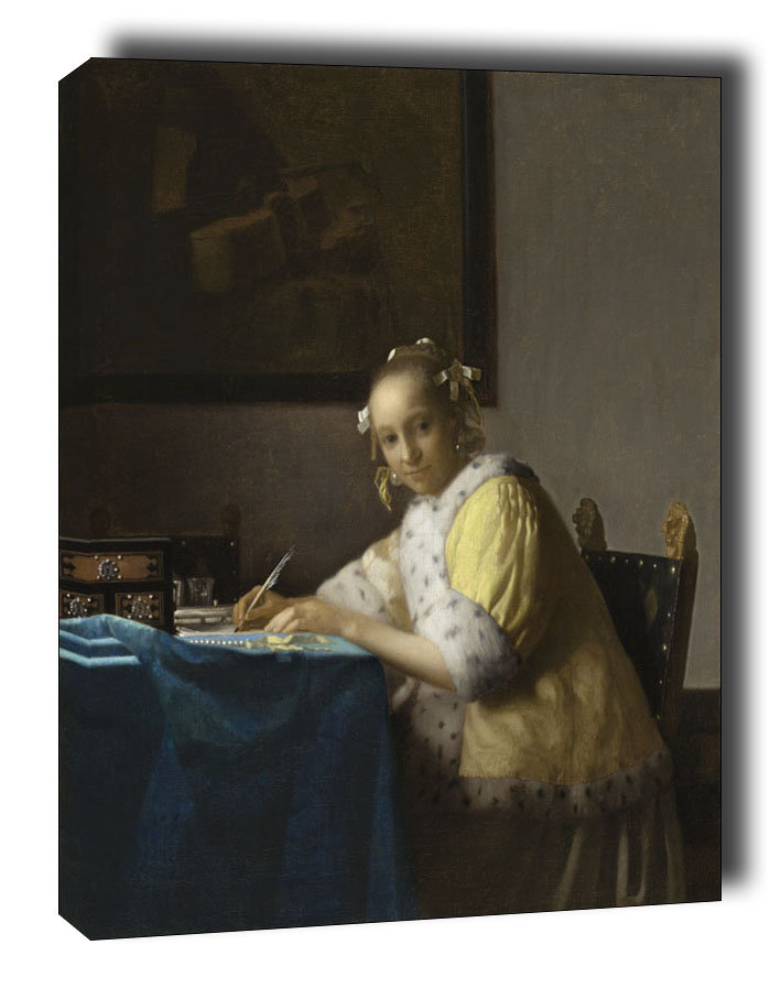 A Lady Writing a Letter - obraz na płótnie 40x50 cm - Galeria Plakatu ...