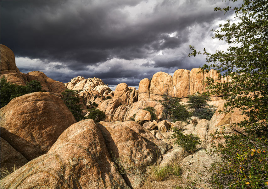 A portion of the in the “Granite Dells” — exposed bedrock of estimated ...