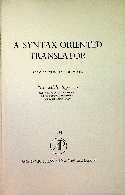 A Syntax-Oriented Translator - Opracowanie zbiorowe | Książka w Empik