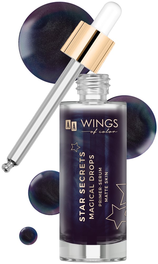 AA WINGS OF COLOR Star Secrets Magical Drops Matte Skin Primer-Serum ...