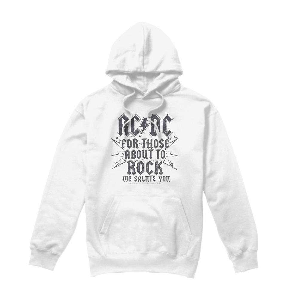 AC/DC Bluza Z Kapturem Męska Salute (XXL (193cm) / Ciepły Biały) - AC/DC | Moda Sklep EMPIK.COM