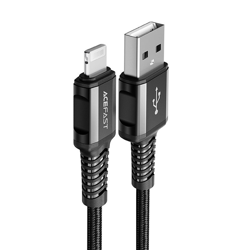Acefast kabel MFI USB - Lightning 1,2m, 2,4A czarny (C1-02 black) - Acefast | Sklep EMPIK.COM