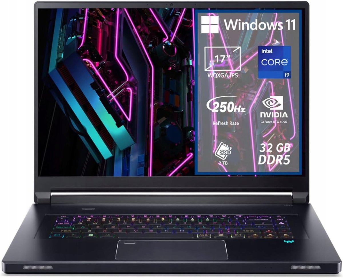 Acer Predator Triton 17X i9-13900HX 32GB / 2TB 17" MiniLed 250Hz RTX ...
