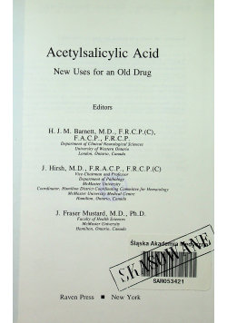 Acetylsalicylic Acid - Raven Press | Książka w Empik