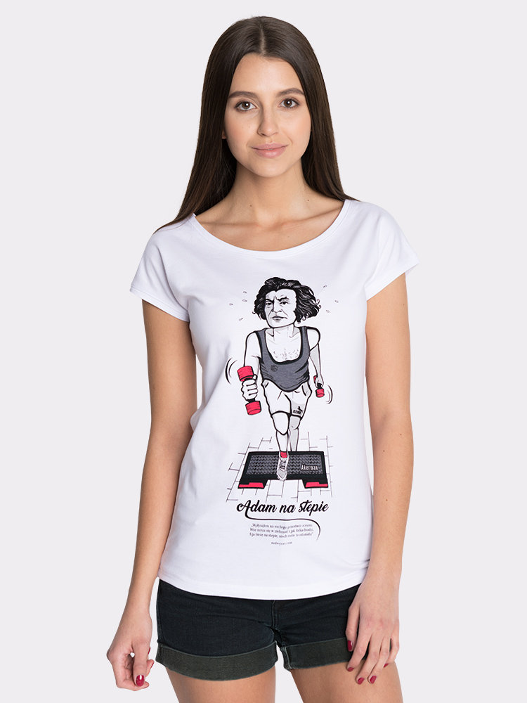 ADAM MICKIEWICZ NA STEPIE / koszulka damska / biała - Nadwyraz.com ...