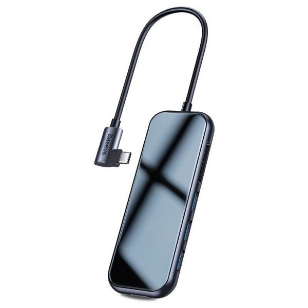 Adapter 6w1 BASEUS Hub USB-C na 3x USB 3.0, HDMI, USB-C PD, SD, microSD ... Adapter 6w1 BASEUS Hub USB-C na 3x USB 3.0, HDMI, USB-C PD, SD, microSD ...