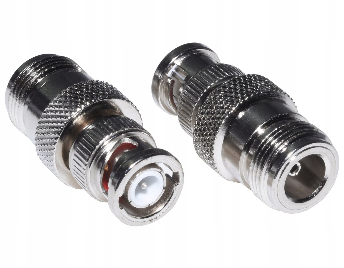 Adapter antenowy przejściówka gniazdo N - wtyk BNC - solidne złącze, metal - Veoz | Sklep EMPIK.COM