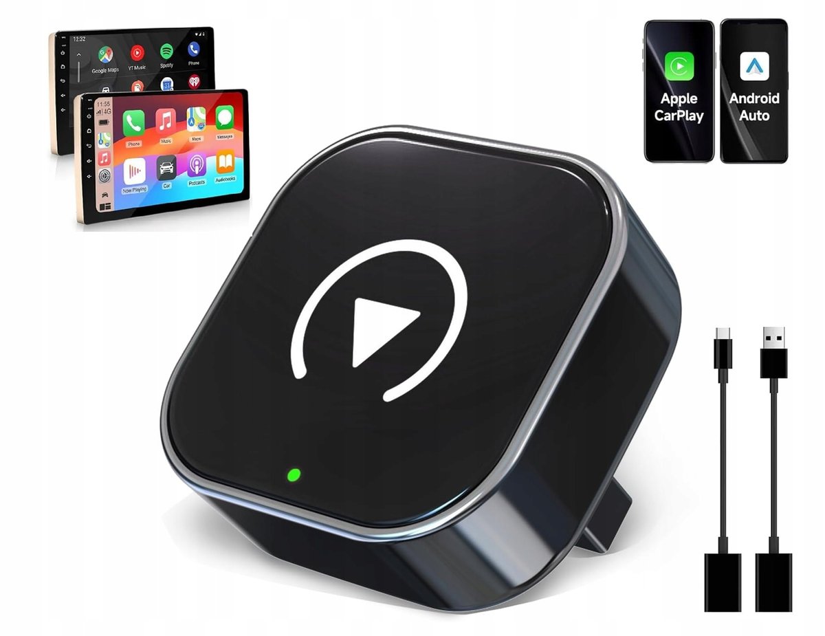 Adapter Carplay Android Auto 2w1 Bezprzewodowy Car play Bluetooth 5.0 ...