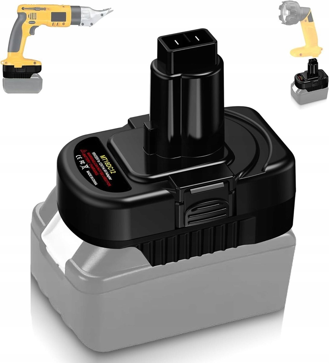 Adapter do baterii 18V/20V na 12V/14,4V Ni-Mh Ni-Cd konwerter 18V na ...