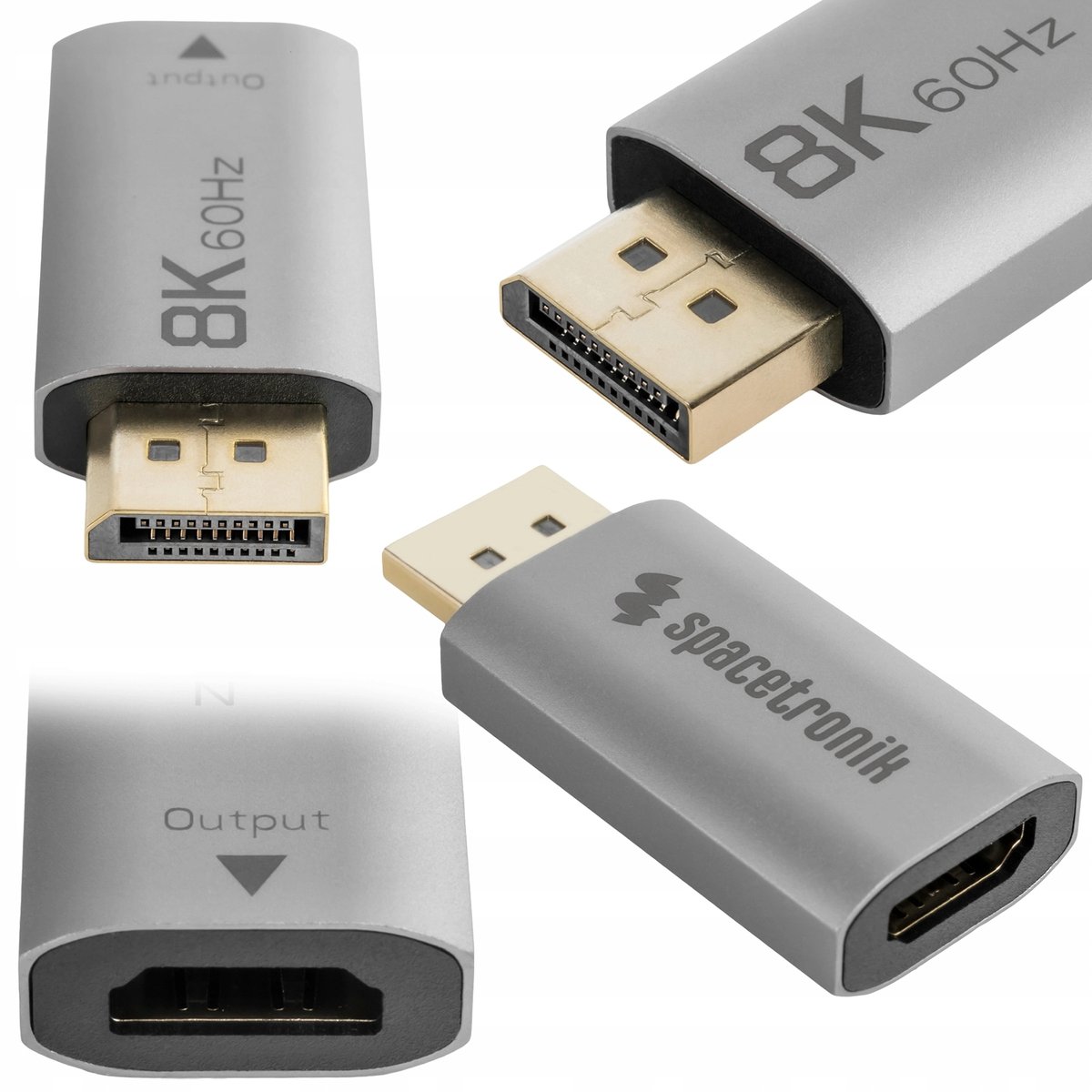 Adapter female USB-C na DisplayPort male 8K UHD Spacetronik ...