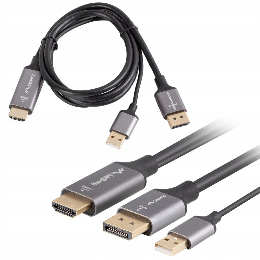 ADAPTER HDMI DISPLAYPORT PRZEJŚCIÓWKA USB KABEL 1M 18GBPS DO MONITORA ...
