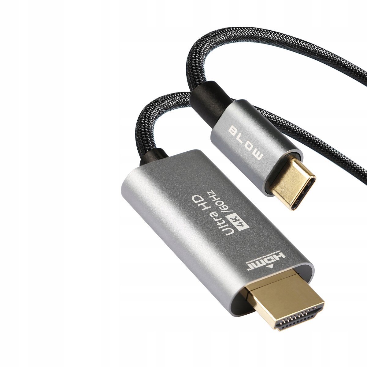 ADAPTER KABEL PRZEJŚCIÓWKA HDMI USB-C THUNDERBOLT MACBOOK PLECIONKA 2M - Blow | Sklep EMPIK.COM