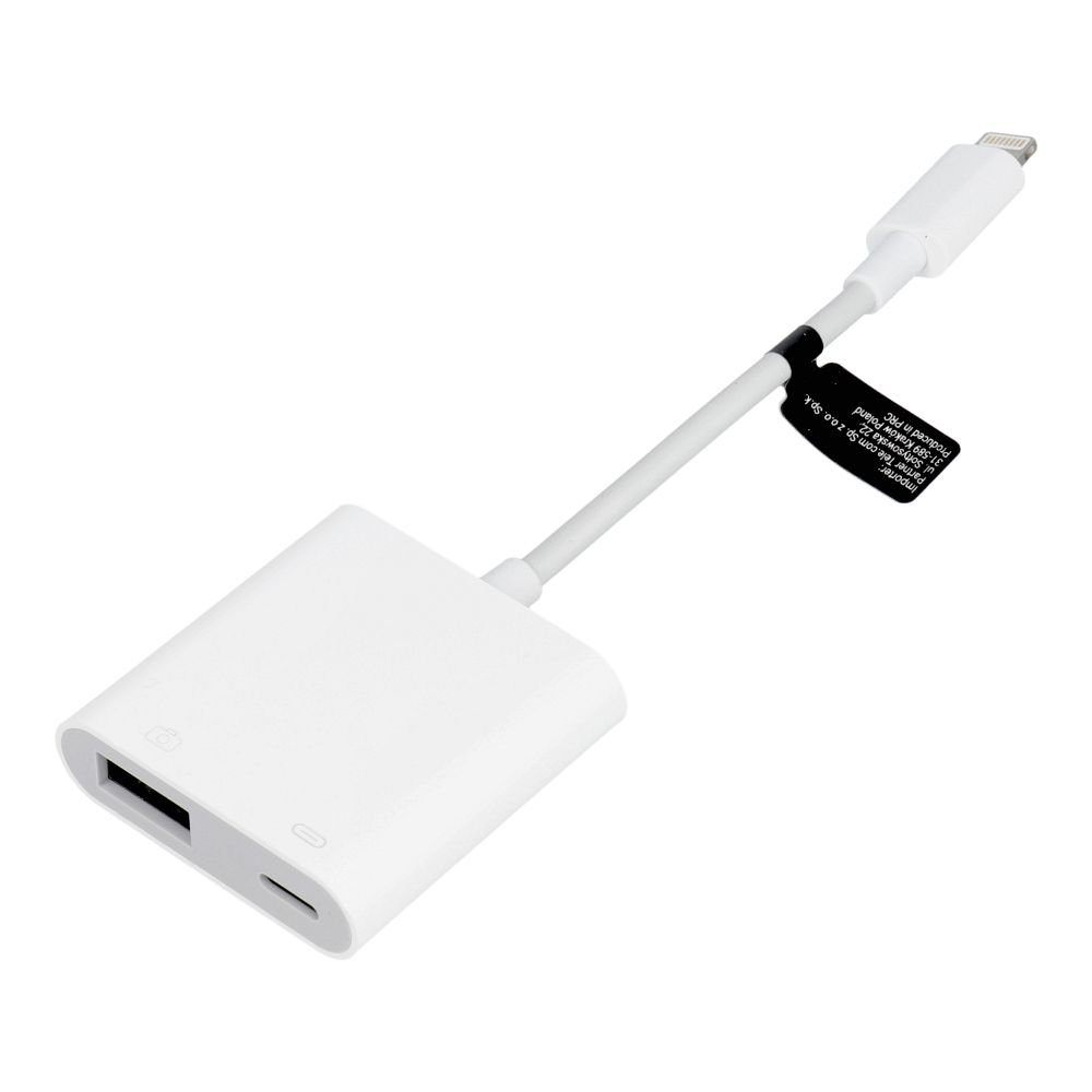 Adapter Lightning 8-pin do USB A + ładowanie Lightning 8-pin Camera ...