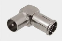 Adapter metalowy Wtyk Gniazdo TV kątowy - Davbol TV | Sklep EMPIK.COM