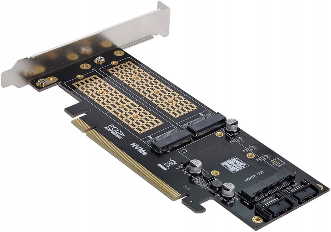 Adapter PCIe Dysków M.2 MSATA SSD NGFF NVME MSATA M-Key B/M-Key - Cablecc | Sklep EMPIK.COM
