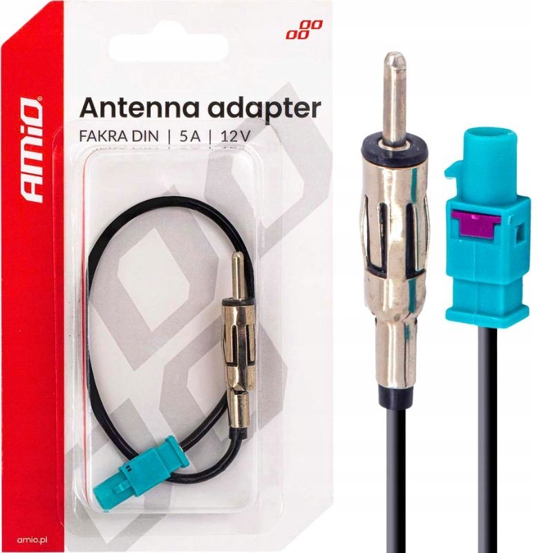 ADAPTER PRZEJŚCIÓWKA ANTENY FAKRA DIN DO VW SKODA AUDI FIAT MERCEDES SEAT - Amio | Motoryzacja EMPIK
