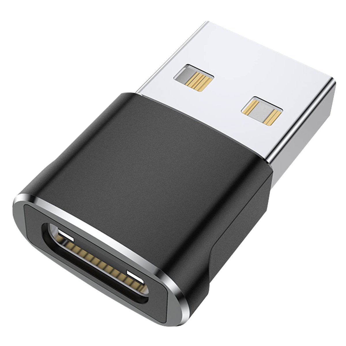 Adapter Przenośny adapter USB na USB C z żeńskiego na męski czarny 1 ...