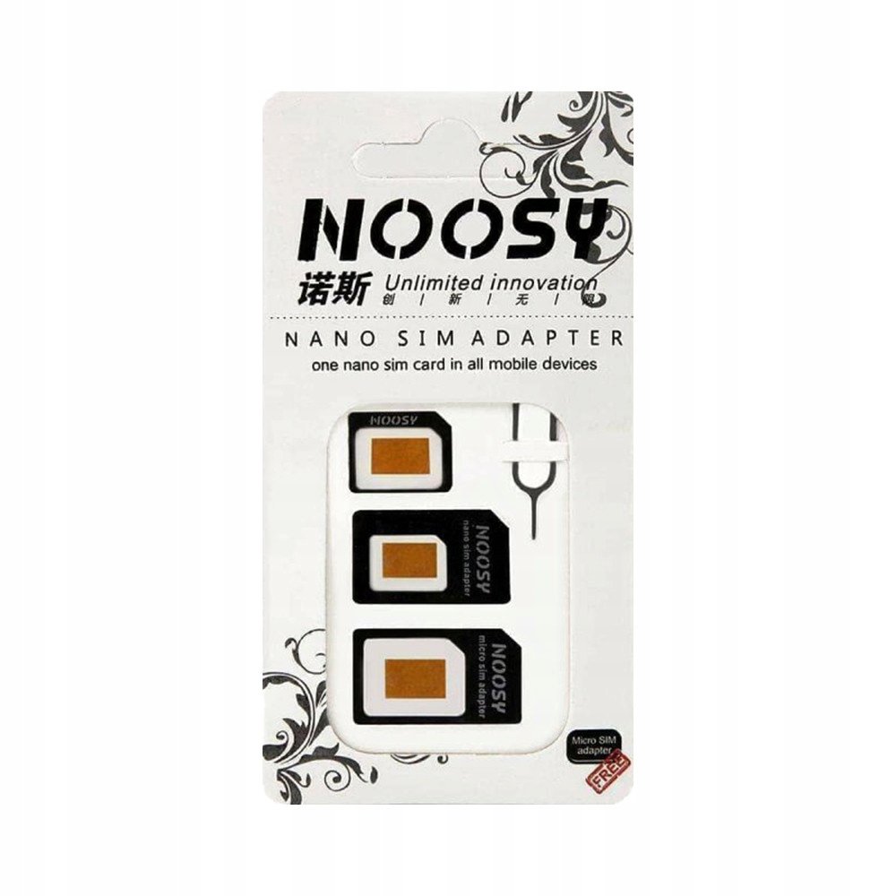 ADAPTER SIM NOOSY 3w1 + IGŁA DO OTWIERANIA URZĄDZENIA - Lemon Mobile ...