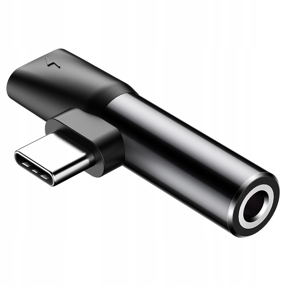 Adapter USB Baseus L41 USB-C - Jack 3.5mm + USB-C Czarny (CATL41-01 ...