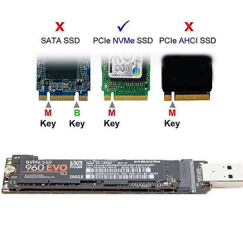 Adapter USB NVME M.2 NVME SSD na USB 3.1 10 Gb/s USB 3.1 Gen 2 dla M2 ...
